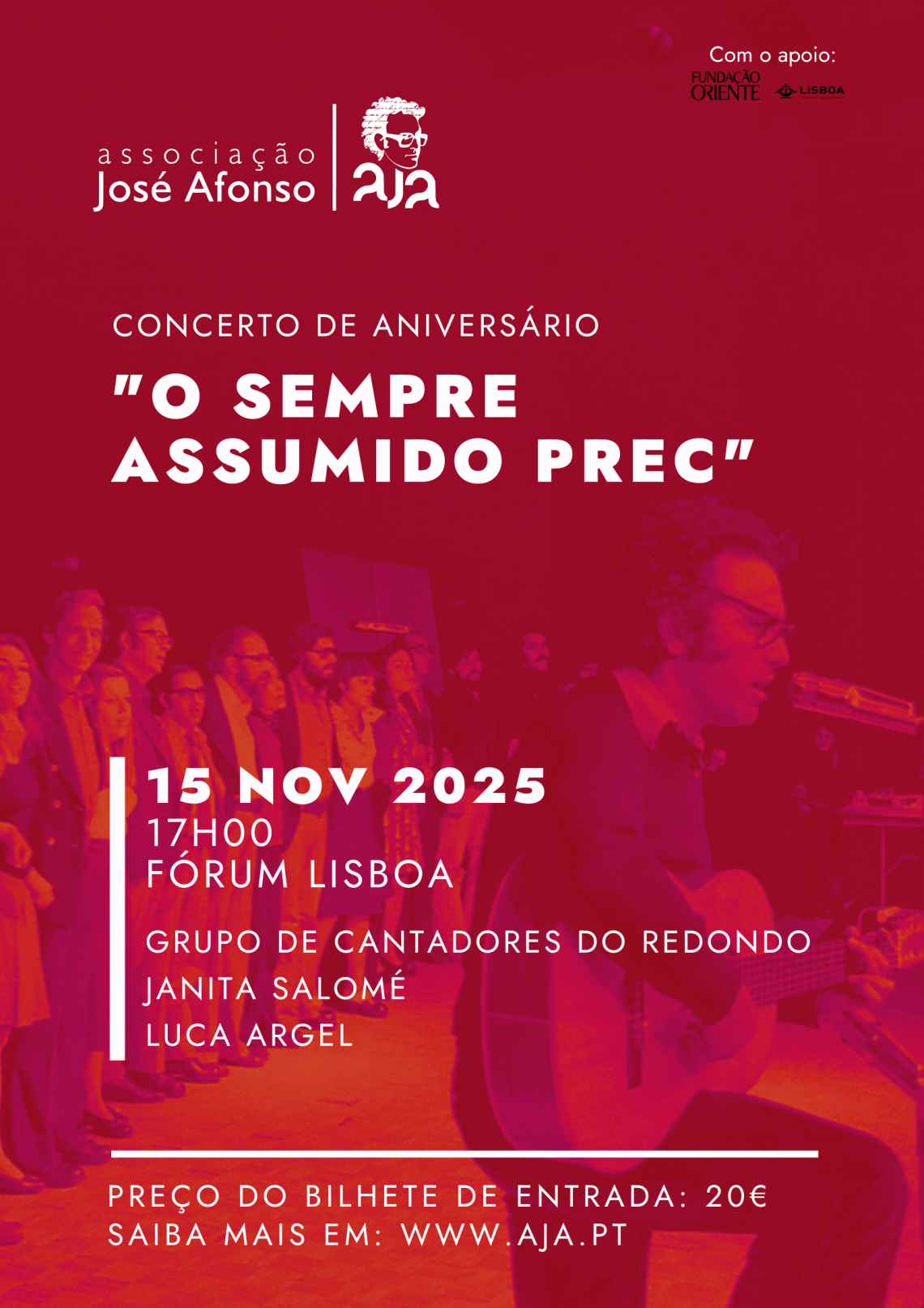 15 de Novembro: Concerto de Aniversário da AJA - AJA
